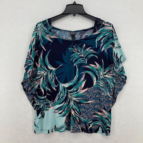 Clara Sun Woo | Tops | Clara Sun Woo Plus Size X Tropical Palm Leaf ...
